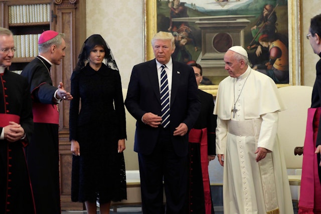Donald Trump bei Papst Franziskus – Melania und Ivanka mit Schleier im ...