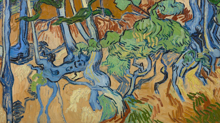 Van Goghs letztes Bild lebt fort in einem Baumstrunk
