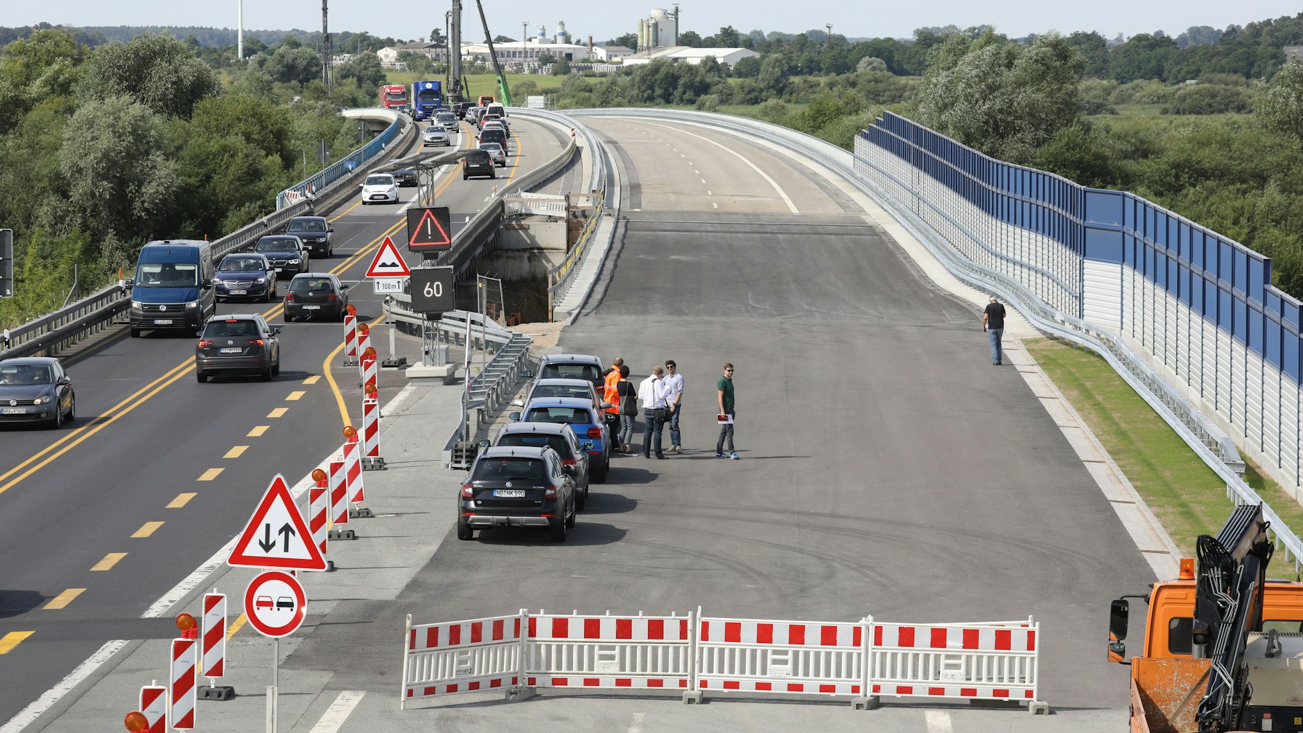 Ostsee-Autobahn A20 bei Tribsees wieder vierspurig
