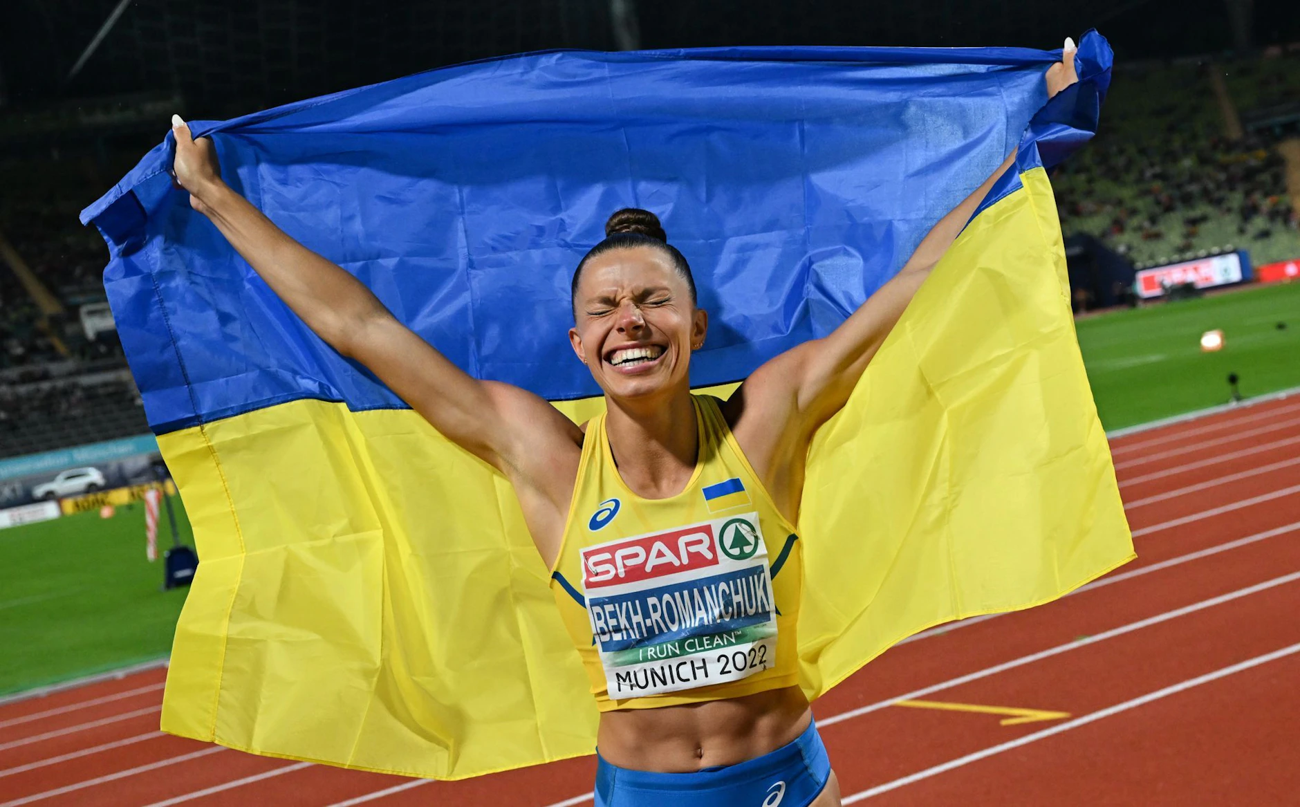 Ukrainische Leichtathletinnen freuen sich über EM-Medaillen