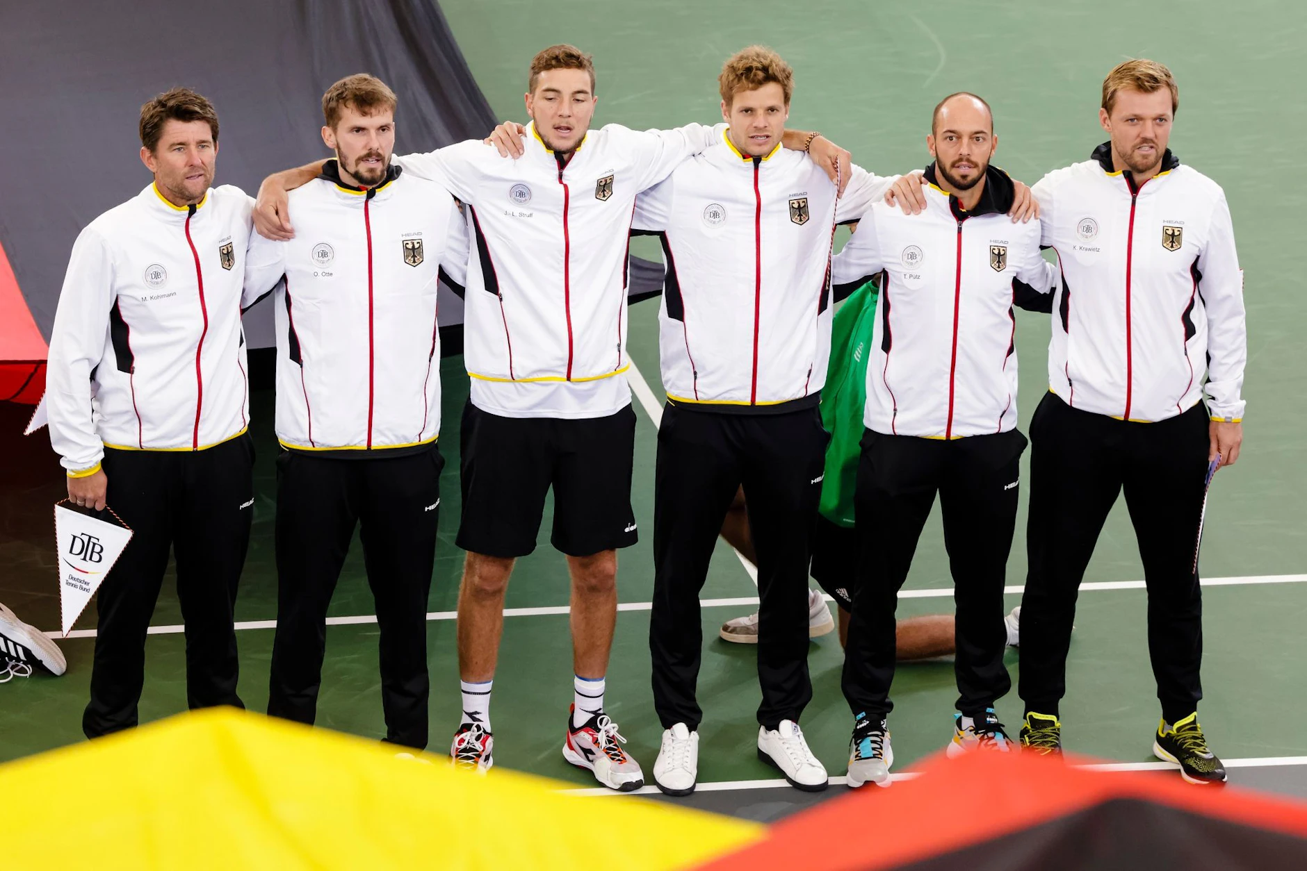 Davis-Cup-Team in Qualifikation 2023 zu Hause gegen Schweiz
