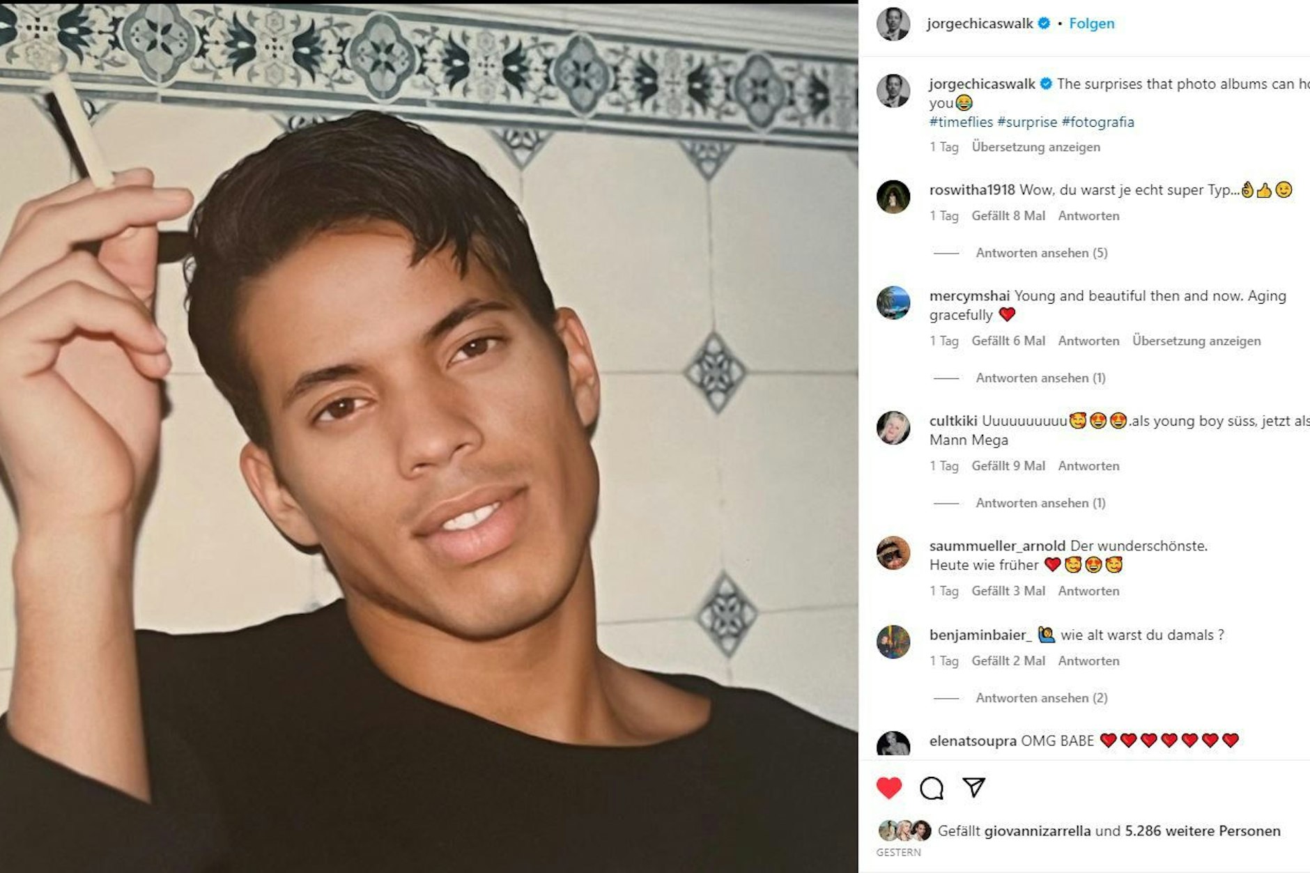 Jorge González überrascht mit Foto: So sah der Paradiesvogel früher aus