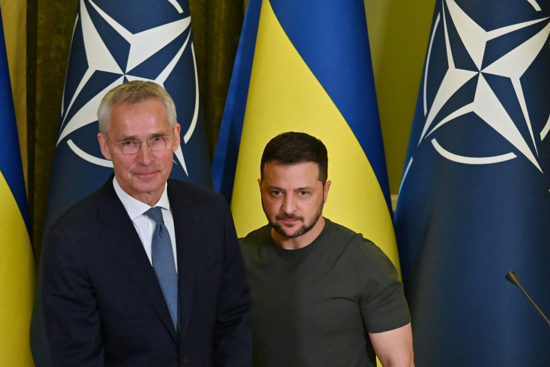 Wolodymyr Selenskyj trifft Nato-Generalsekretär Jens Stoltenberg in Kiew