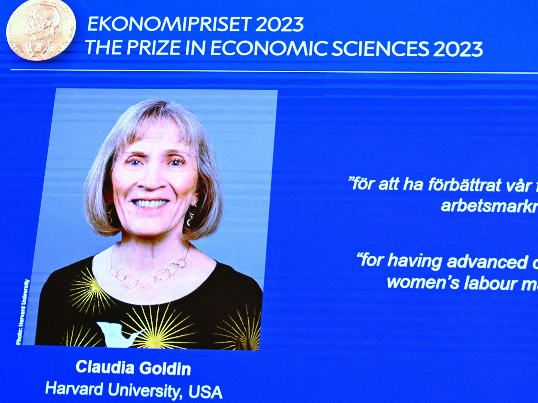 Nobelpreis für Wirtschaftswissenschaften 2023 geht an Claudia Goldin