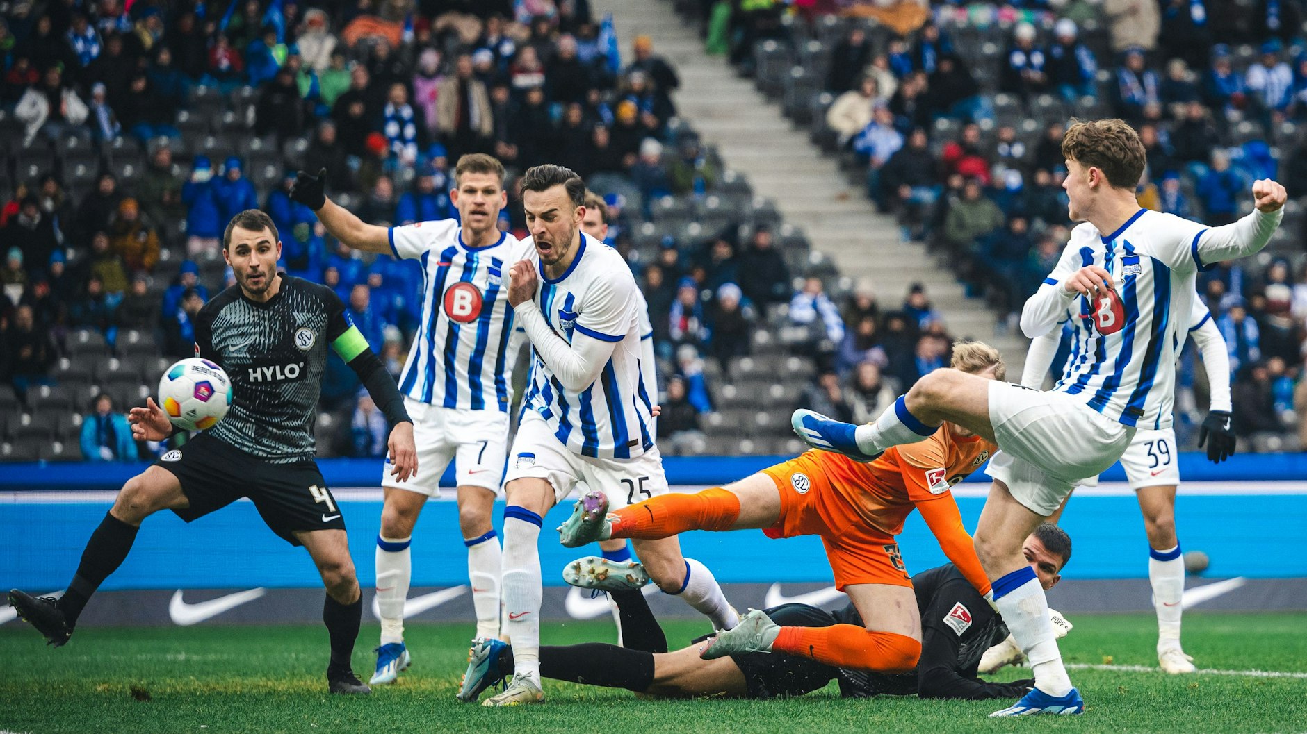 Hertha BSC und Linus Gechter sind gegen Elversberg mit dem Glück im Bunde