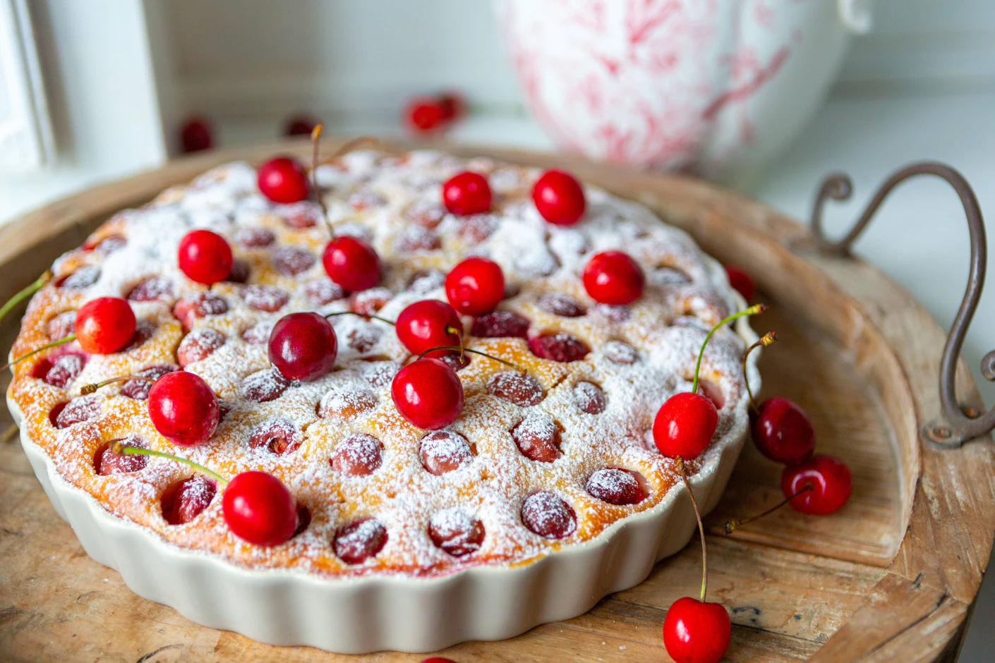 Kuchen Mit Kirschen Aus Dem Glas