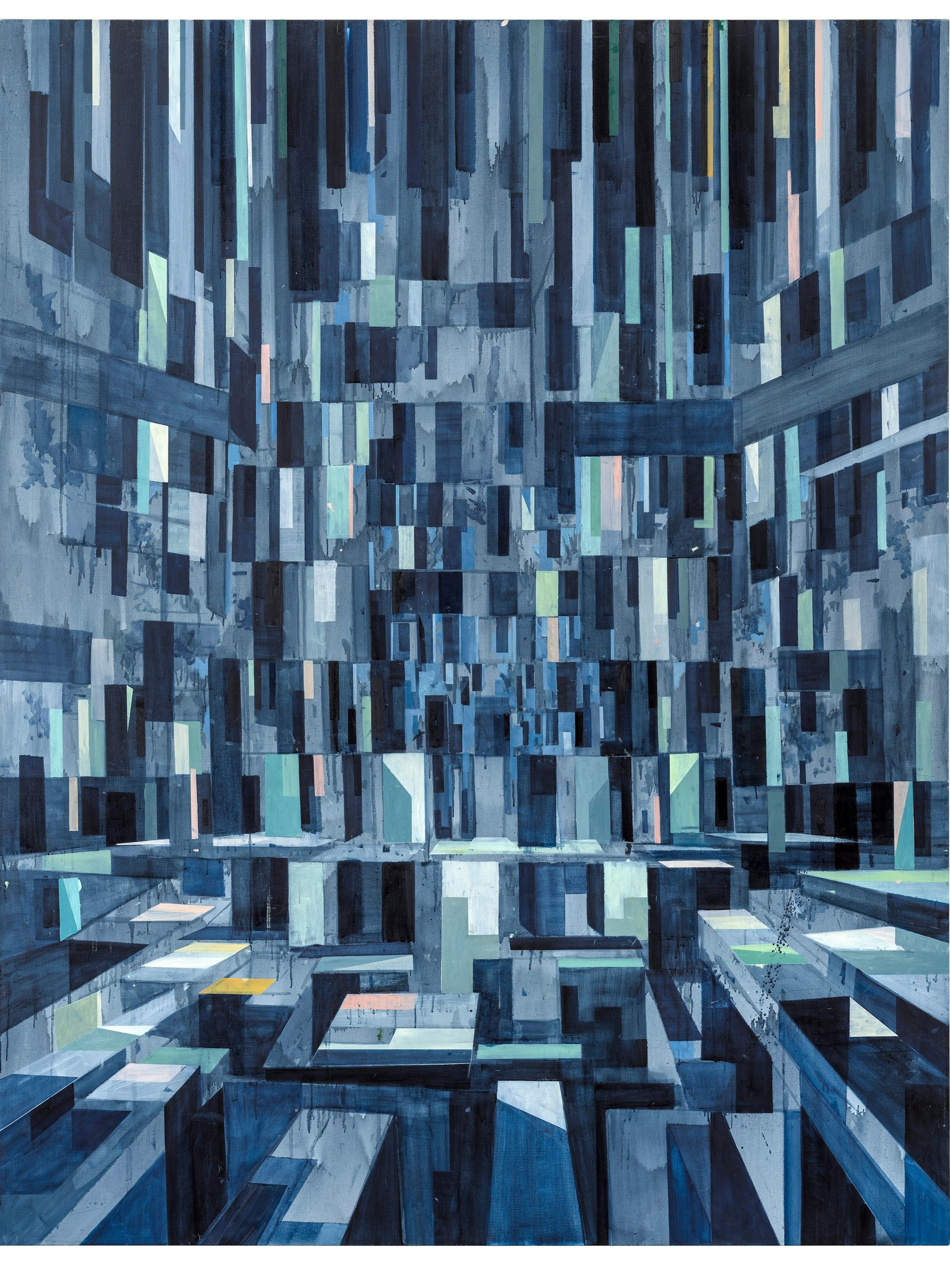 Im Mies-van-der- Rohe-Haus am Obersee: Der Maler David Schnell mit „Clear Velvet“