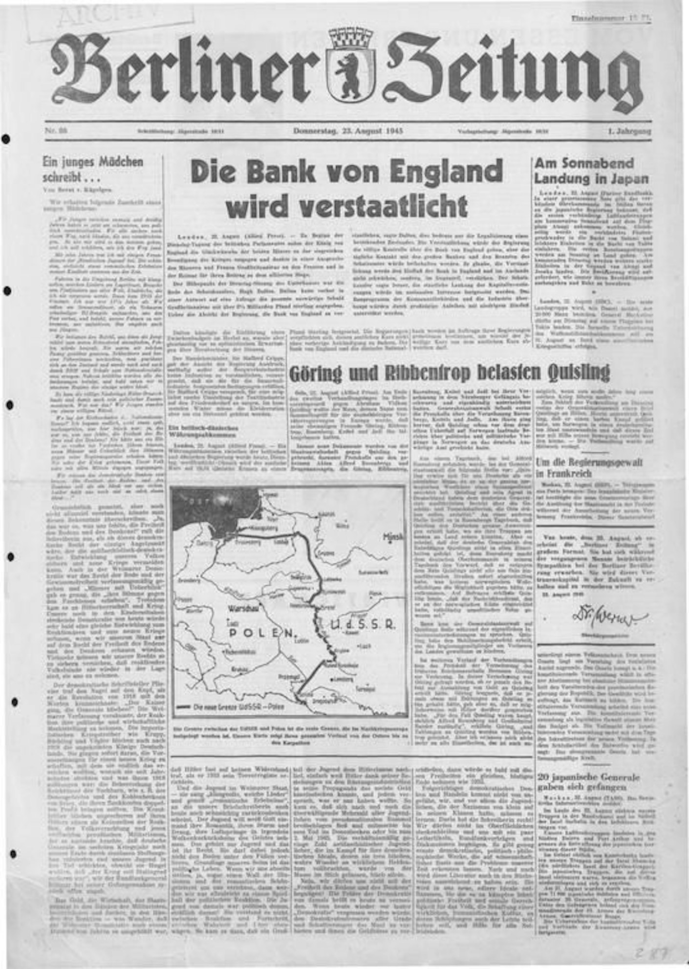 Schaut auf diesen Titel! 80 Jahre Berliner Zeitung – und noch viel älter