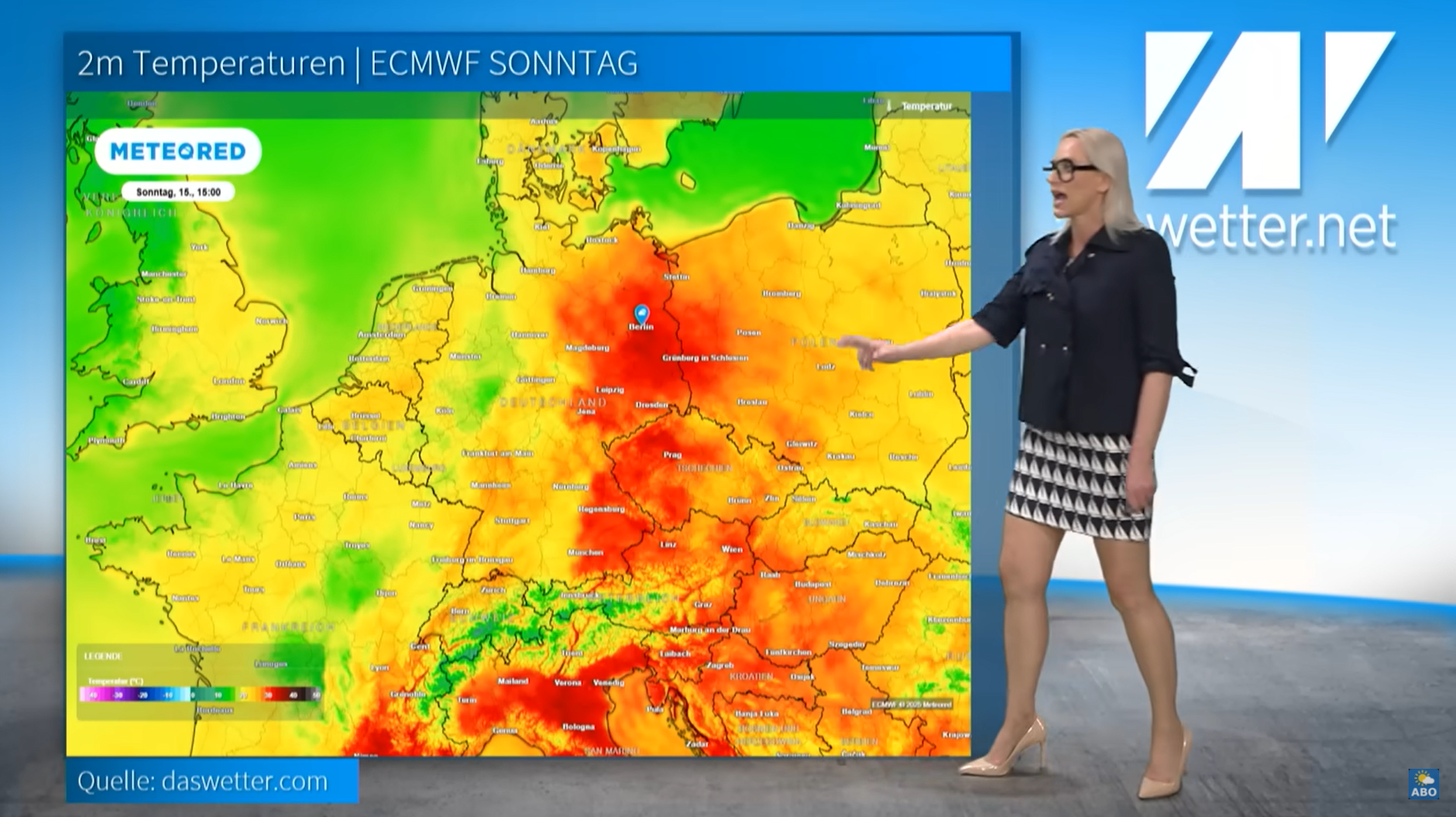Ein schauriger Sonntag: Erst die Hitze bis 35 Grad, dann schwere Gewitter